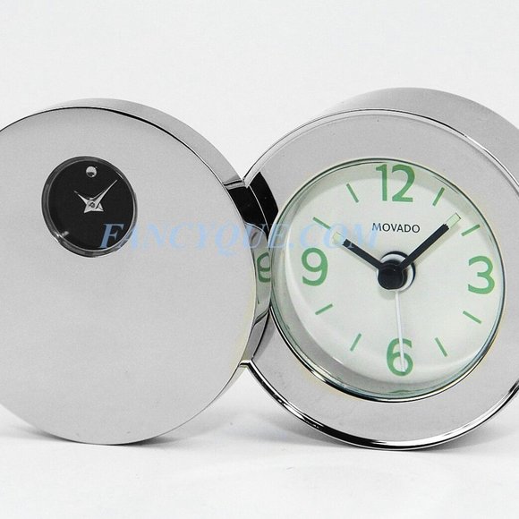 Movado | Office | Movado Museum Double Dial Stainless Steel Travel ...